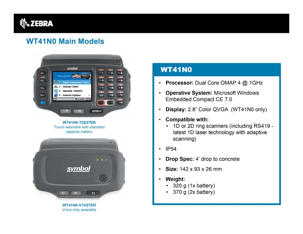 WT41N0-T2S27ER and RS507 Ring Scanner Kit - Fully Refurbished with New ...